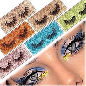 Ruairie 5D Faux Mink Lashes Wholesale Bulk 30 Pairs 6 Styles Natural False Lashes Pack Fluffy Volume False Eyelashes Wispy 3D Fake Lashes Mink