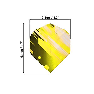 PATIKIL Dart Flights, 6 Pack PET Standard Darts Accessories Replacement Parts for Soft Tip Steel Tip, Thick Stripe Style, Black, Yellow