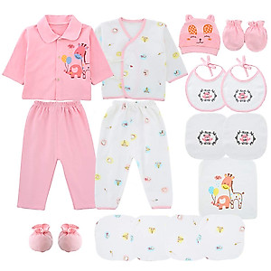 okpuzee 18PCS Newborn Girl Clothes Preemie Baby Outfit 0 3 Months Pants Layette Gift Set