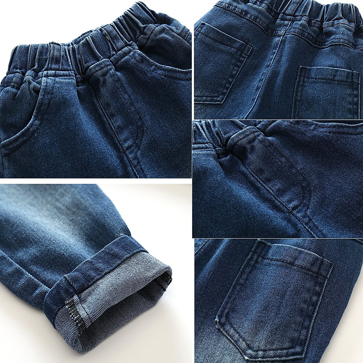 Kimocat Baby Boys Clothing Set Fashion Casual Suit Long Sleeve and Denim Pants