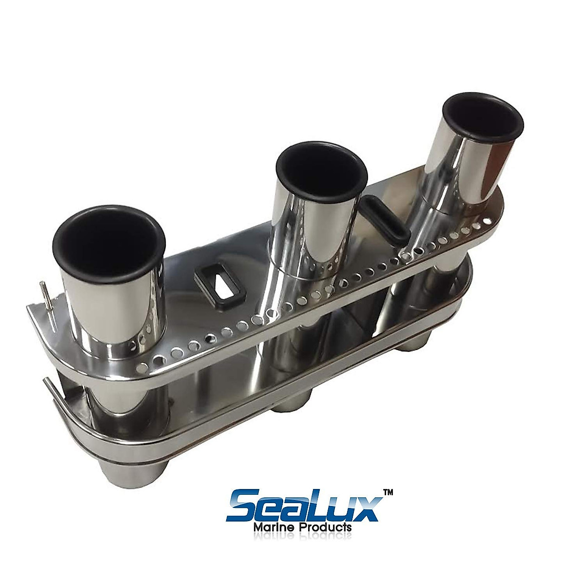 SeaLux Fishing Rod Holder and Tackle Rack Stainless Steel 3-Pole