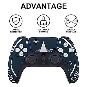 PlayStation 5 Digital edition version sticker protective cover, US Space Force Logo ps5 controller protective shell (compatible with ps5 Digital edition)