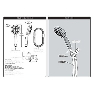 Speakman, Polished Chrome VS-1240 Rio Multi-Function Handheld Shower Head, 2.5 GPM