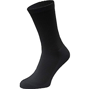 Cotton Crew Socks, 24 Pairs, Men Women Premium Moisture Wicking Casual Sport Unisex Value Bulk Pack