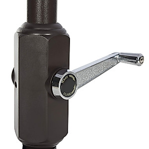 Safavieh PAT8003A Outdoor Collection Elsa Fashion Line Auto Tilt Umbrella, 9', Black/White