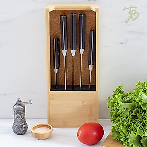 Totally Bamboo Universal Knife Caddy, Organizer and Holder for Drawer or Countertop