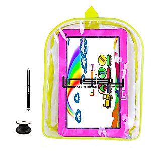 LINSAY 10.1" 1280x800 IPS 2GB RAM 64GB Android 13 Tablet with Kids Pink Defender Case, Backpack, Pop Holder and Pen Stylus