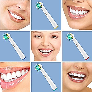 Etrhtec Toothbrush Replacement Heads Refill for Oral-B Electric Toothbrush Pro 1000 Pro 3000 Pro 5000 Pro 7000 Vitality Floss Action,8 Count with Covers