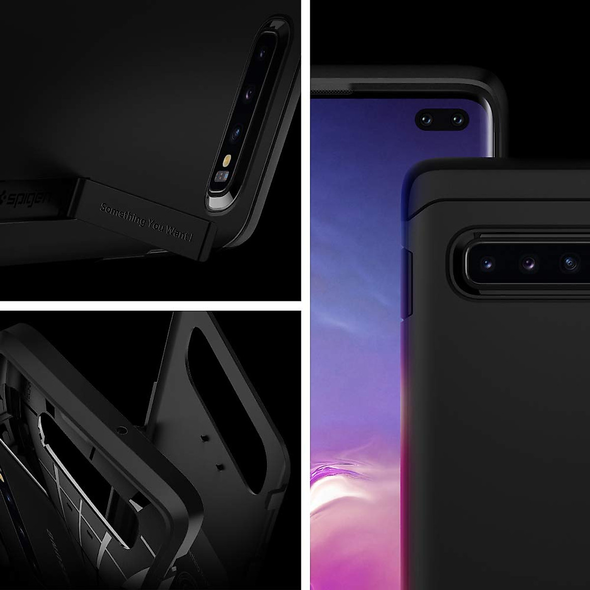Spigen Tough Armor Designed for Samsung Galaxy S10 Plus Case (2019) - Black
