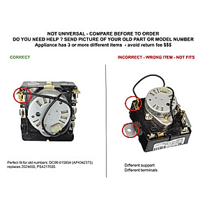 GLOB PRO SOLUTIONS 131905500 CKD2378 Dryer Timer 3" Length Approx. 9 Terminals Replacement for and compatible with Frigidaire Kenmore White Westinghouse Heavy DUTY