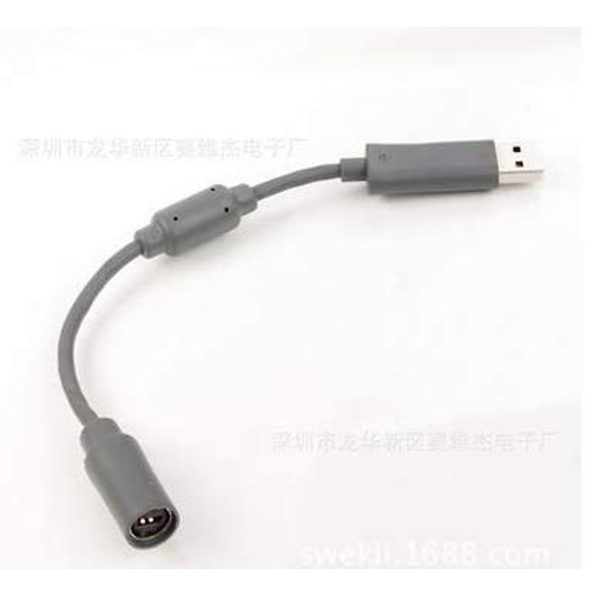 Zerone Replacement Wired Controller USB Breakaway Adapter Connection Cable Cord for XBOX360 (Gray)