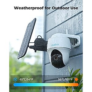 REOLINK 4MP Solar Security Camera Outdoor Wireless, No Hub Needed, Battery Powered Camera with 360° Pan-Tilt, 2.4Ghz WiFi Only, Smart Detection, No Monthly Fee, Argus PT+Solar Panel(Renewed)