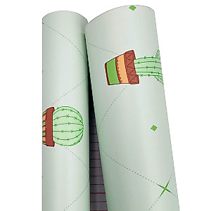 Yifely Cactus Shelving Paper Removable Light Green Shelf and Drawer Liner Cover L-Shaped Desk with Bookshelves 17.7 Inch by 9.8 Feet