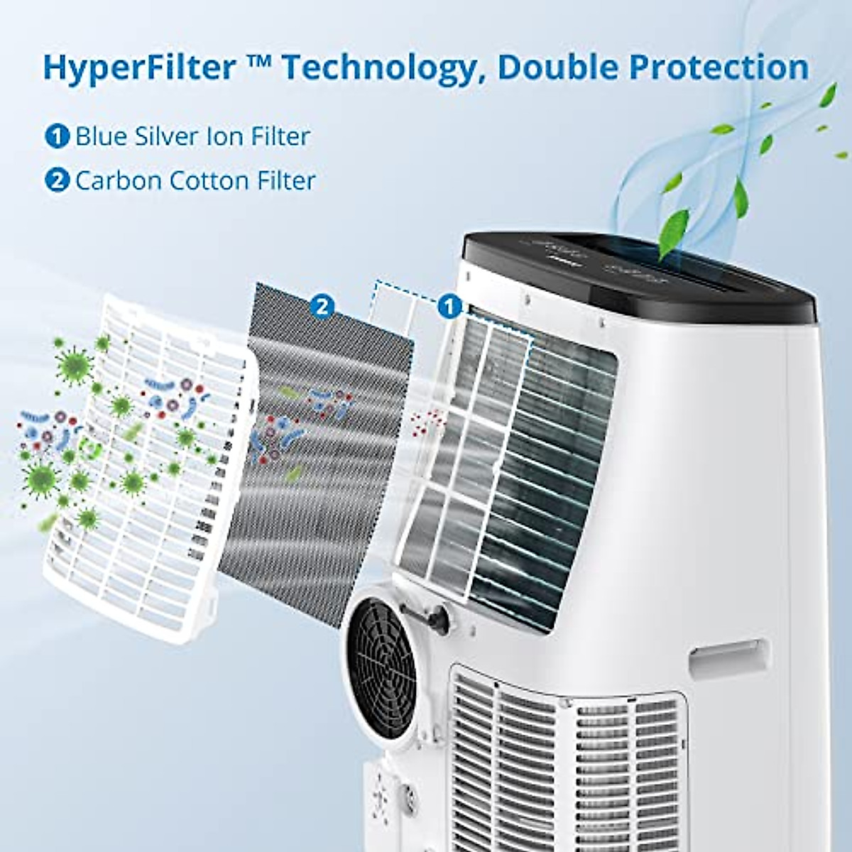 Acekool Portable Air Conditioner 14,000 BTU 3-IN-1 Quiet AC Unit with Remote Control, Built-in Dehumidifier, Fan, Auto, Sleep Modes, Cools Room up to 750 sq. ft, Exhaust Hose & Window Kit, 24H Timer