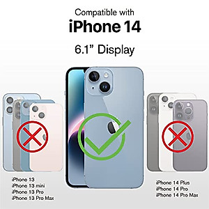 Vena vArmor Rugged Case Compatible with Apple iPhone 14 (6.1"-inch), (MagSafe Compatible, Military Grade Drop Protection) Heavy Duty Holster Belt Clip Cover with Kickstand