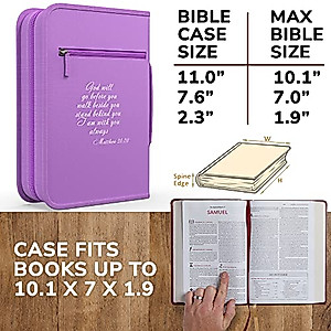 Set of 2 Bible Cover Cases for Men and Women Large & Medium Sizes by DEHITE