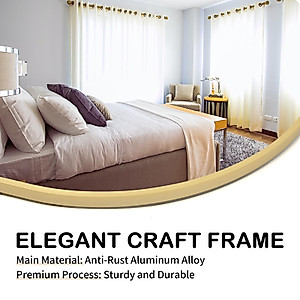 VVK Arched Full Length Free Standing Mirror, 64 * 21inch Large Full Body Mirror for Wall,Black/Gold Mirror Standing Mirror for Bedroom/Living Room,Gold