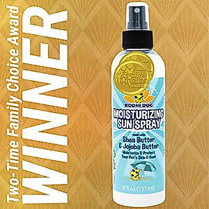 Bodhi Dog Sunscreen | Large 8oz SPF 30+ Moisturizing Pet Sunscreen | Safe for All Breeds of Dogs, Cats and Horses | Natural Skin Protection and Conditioner for Skin, Coat, Nose, and Ears | USA Made