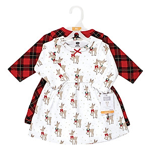 Hudson Baby Girls' Cotton Dresses, Fancy Rudolph, 7 Years