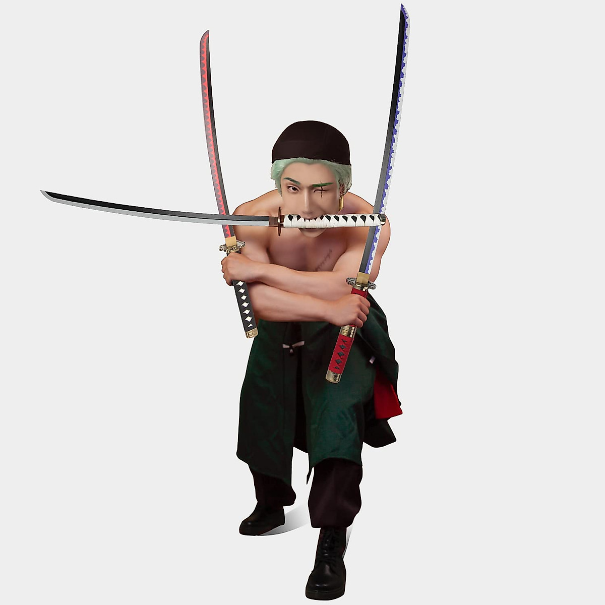 Roronoa Zoro 3 Piece Set Swords,Kitetsu,Shusui,Wado Ichimonji,Zoro Role Play Accessoriesfor Role-Playing and Collection