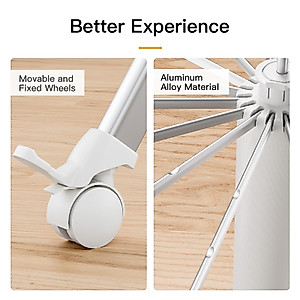 Saclsocs Four-Legged Clothes Drying Rack, Foldable and Portable Drying Rack, Suitable for Indoor, Outdoor, Poolside, Camping, Made of Aluminum Alloy Material, Double-Tier, White