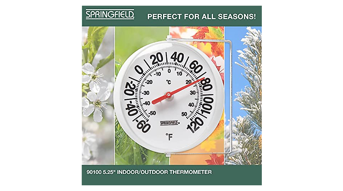 Springfield Big and Bold Indoor Outdoor Thermometer | Accurate & Durable