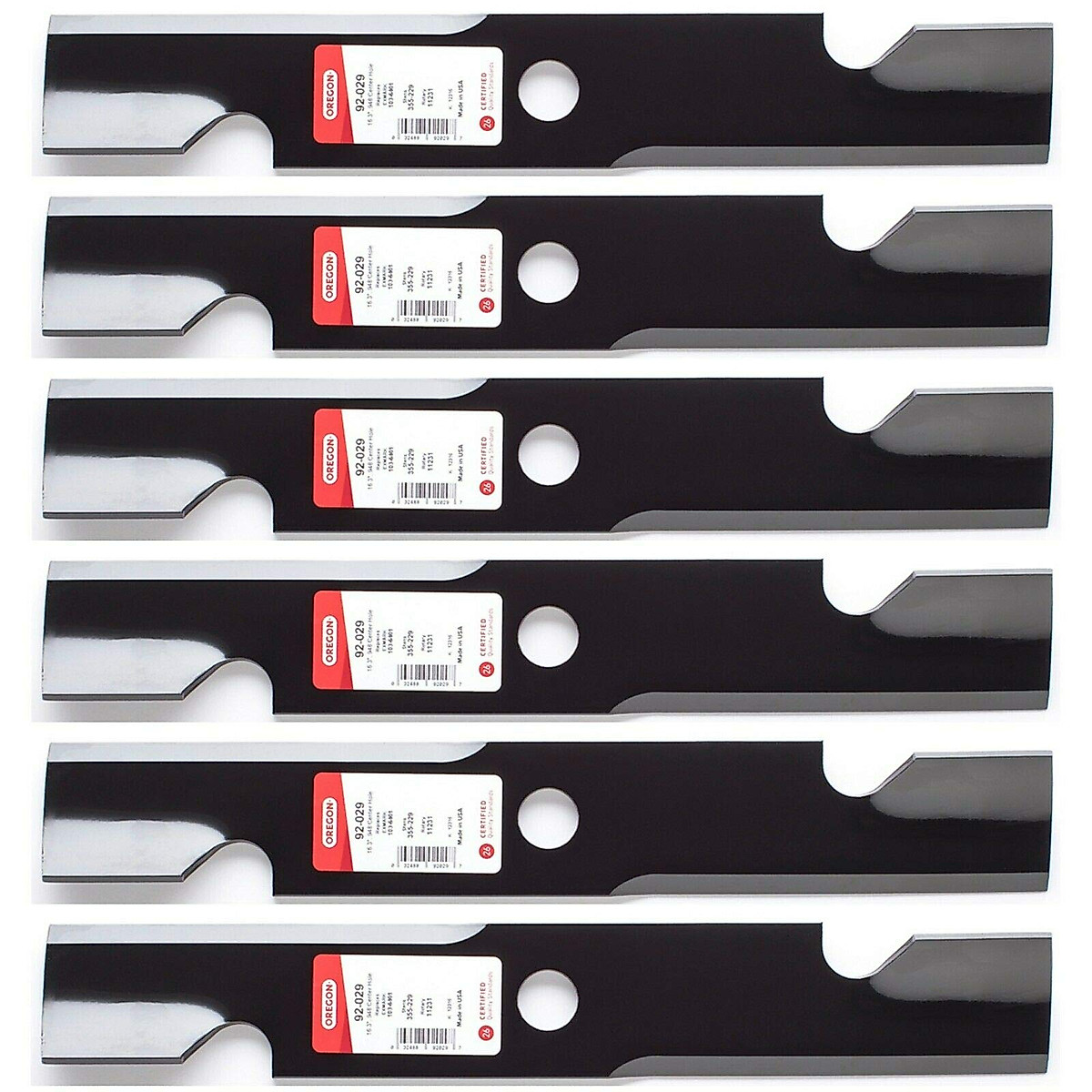 6PK USA Mower Blade for 48" Exmark 103-6381 103-6391 103-6396 103-6401 Toro 109-6872