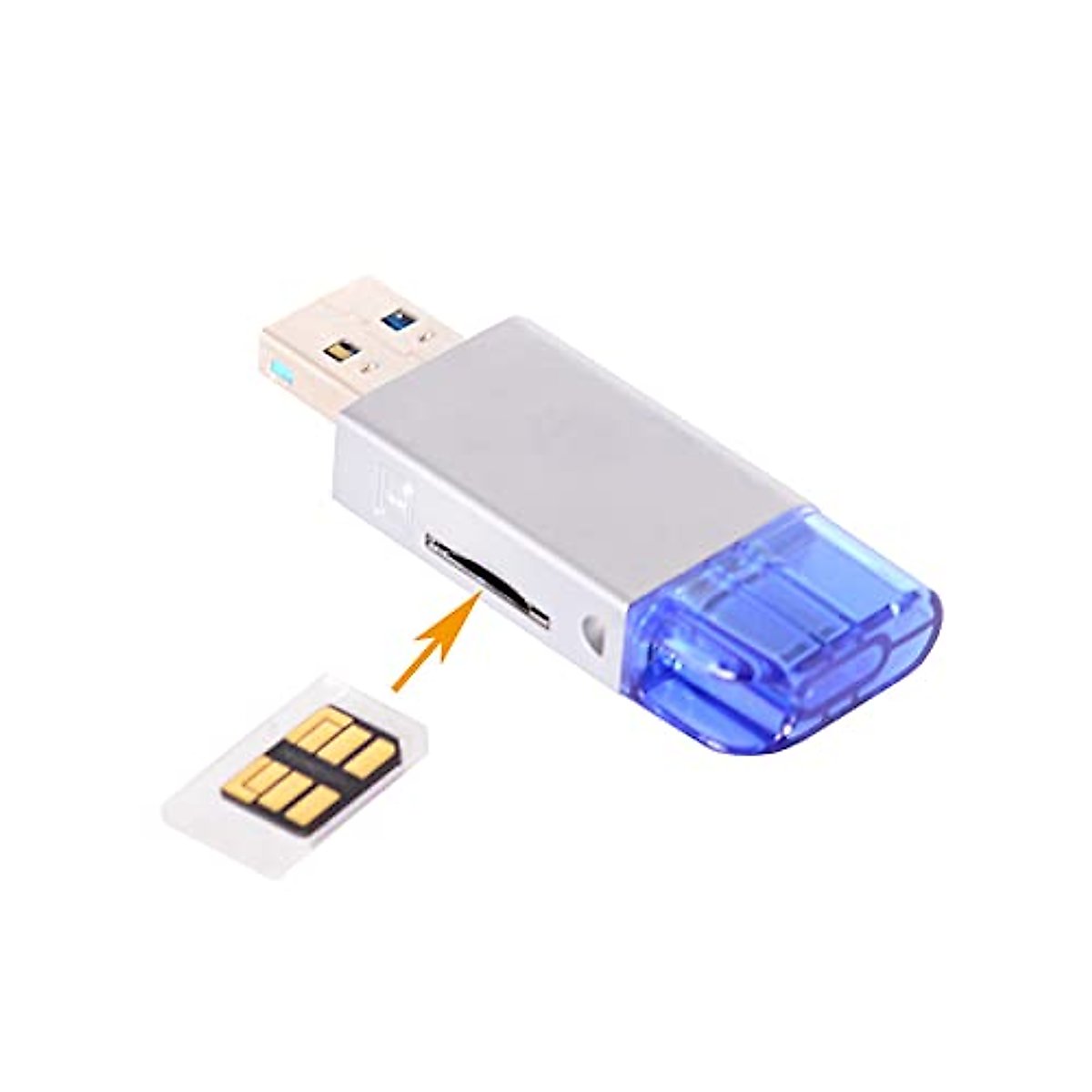 JSER USB-C Type C USB 2.0 to NM Nano Memory Card & TF Micro SD Card Reader Compatible for Huawei Cell Phone & Laptop