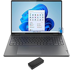 Lenovo Yoga 7 82QG00 Home & Business 2-in-1 Laptop (Intel i5-1240P 12-Core, 8GB LPDDR5 4800MHz RAM, 512GB PCIe SSD, Intel Iris Xe, 16.0" 60Hz Touch Win 11 Pro) with DV4K Dock