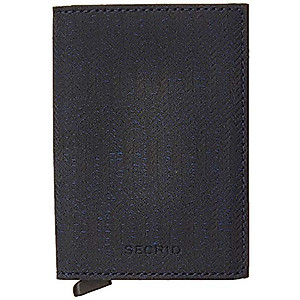 Secrid Slim Wallet Dash Navy Leather RFID Safe Card Case for max 12 cards