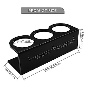 BiJun Spray Can Holder, Spray Bottle Holder Storage Rack All-Purpose Acrylic Hanger Wall Mount Bracket for Garage and Home Craft Workspace Paint Bottle Organizer, Black (6 Hole)