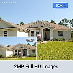 ANNKE TVI Surveillance Camera with Full Color Night Vision, 1080P HD Analog Security Video Camera with Smart Array LED, 3.6MM Lens, IP67 Weatherproof for Indoor and Outdoor Use