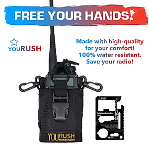 Baofeng UV-5R 8Watt Ham Radio with: Baofeng Battery BL-5 2800mAh, USB Baofeng Programming Cable, Radio Pouch and Speaker Mic Compatible with: Baofeng UV5R, BF-F8HP, UV-5X3