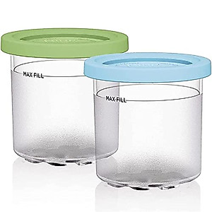 Shakven Ice Cream Pints Cup | Reusable Ice Cream Containers with Lids for Ninja Creami Pints,Compatiblewith NC301 NC300 NC299AMZ Series Ice Cream Maker,Dishwasher Safe, Airtight & Leaf-Proof