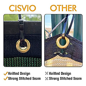 Cisvio 4ft x50ft Privacy Screen Fence Heavy Duty 170 GSM Wind Screen & dustproof Protective Covering Mesh Fencing for with Brass Grommets Outdoor Patio Lawn Garden Balcony Sand