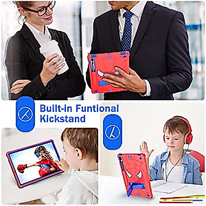 Tablet PC Case Tablet Children's Case Compatible with Samsung Galaxy Tab S8 Plus/S7 Plus 12.4 Inch SM-X800/X806 SM-T970/T975,Protective Cover Shockproof and Resistant Case with Built-in Holder+Shoulde