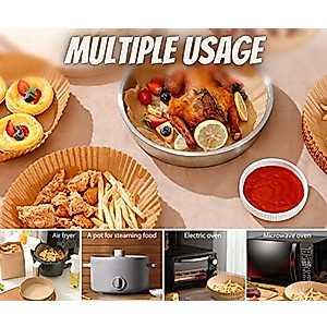 (100 pcs) Air Fryer Liners 7.9 Inches Square, Disposable Parchment Paper Liners| Compatible with Cosori, Chefman, Ninja, etc.| Easy Cleanup| AirFryer Liner Baskets| Essential Air Fryer Accessories