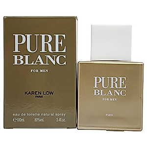 Karen Low Pure Blanc Eau De Toilette Spray for Men, 3.4 Ounce