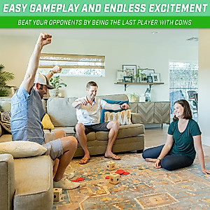 GoSports Left Right Middle Giant Dice Game - 3.5" for Indoor/Outdoor Play - Foam or Wood Dice