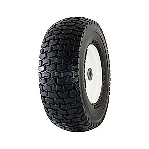Marathon 30326 13x5.00-6" Flat Free Lawnmower Tire on Wheel 3" Hub, 3/4" Bushings