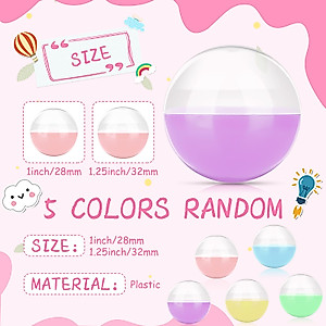 Libima 300 Pcs Gumball Machine Capsules Round Capsules 1.1" 1.25" Vending Machine Capsules Empty Clear Balls Toys Small Gumball Containers for Surprise Prize Party Favor (Sweet Color)