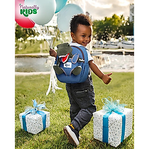 Naturally KIDS Dinosaur Backpack, Dinosaur Toys for Kids 3-5, 2 Year Old Boy Birthday Gift, Toddler Backpack Boys Girls