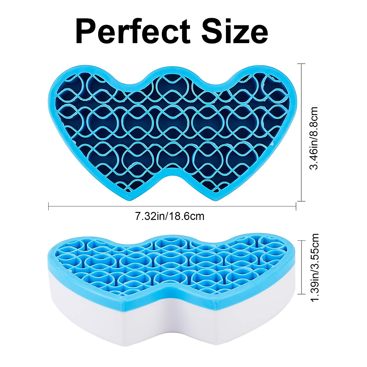 GORGECRAFT Sew Desktop Organizers Silicone Makeup Brush Holder Multipurpose Painting Pen Stand Holder Cosmetic Storage Box for Stash and Store (Blue)