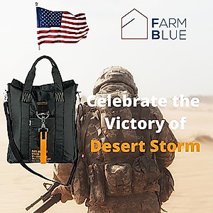 Farm Blue Tactical Aviator Flight Bag – Para Rescue Parachute Style- Medium Size Pilot Laptop Crossbody Briefer -Stealth Black