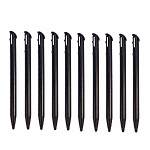 FainWan 10 Pack Stylus Pens for New 3DS XL 2015 Nin-tendo Slot Replacement Pen Plastic Touch Screen Pen Set (Black)