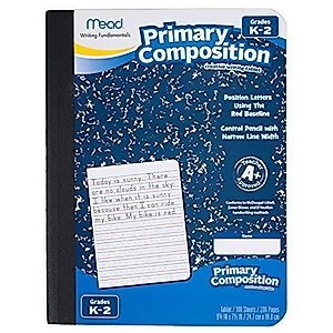 Mead Primary Composition Book, Ruled, 100 Sheets/200 Pages (9902)-2 pack