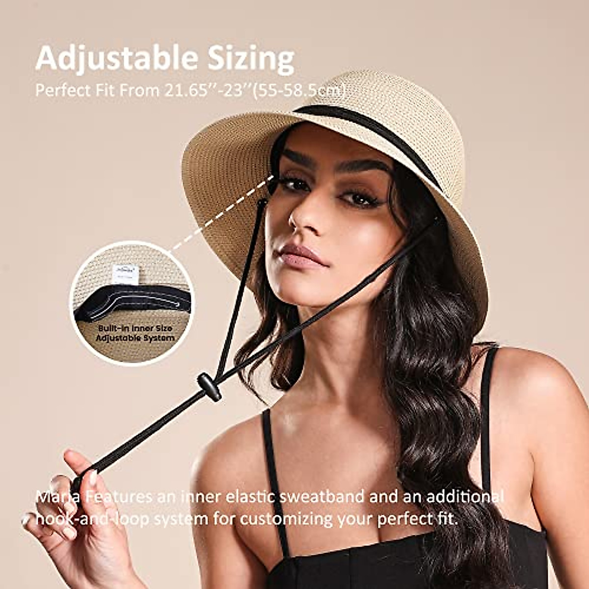 Joywant Womens Sun Hats Lanyard UPF 50+ Beach Hats for Women