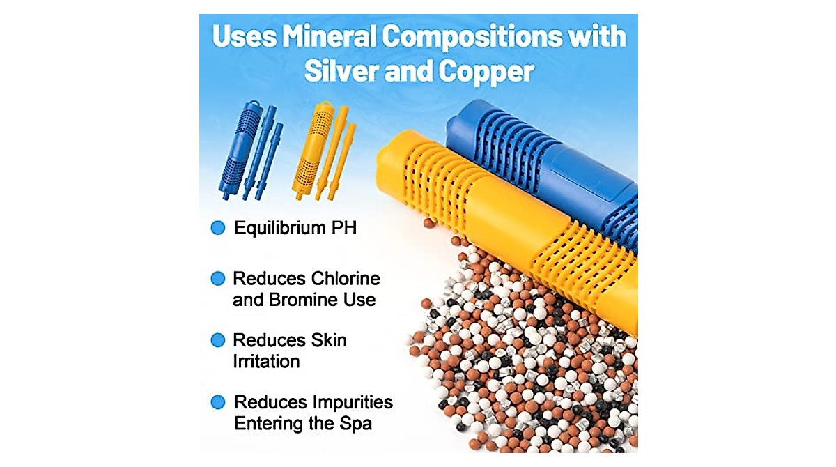 4 Pack Mineral Sticks for Hot Tubs & Pools - 4 Month Use