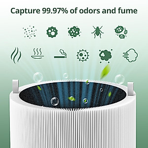 2 Pack 211i Max Replacement Fil-ter Compatible with BLUEAIR Blue Pure 211i Max Air Pur-ifier, Ture H13 HEPA & Activated Carbon Replacement Fi-lter, Compared part #F2MAX