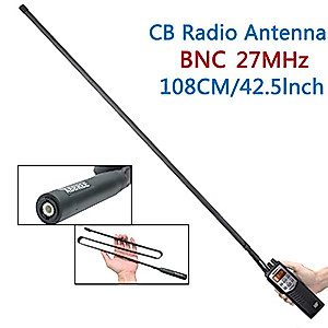 ABBREE Tactical Antenna 27Mhz 42.5-Inch for CB Handheld/Portable Radio with BNC Connector Compatible with Cobra Midland Uniden Anytone CB Radio